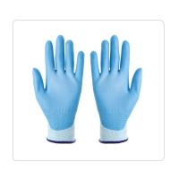 China Laboratory Examination Blue PU Palm Coating HPPE 18 Gauge Cut Resistant Safety Gloves for sale