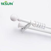 China 28mm White Ceiling Mount Curtain Rod Metal Material Twinkle Coating Treatment for sale