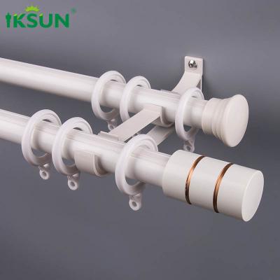 China Cylinder Aluminum Curtain Rod , Decorative Curtain Pole 1.2mm Thickness for sale