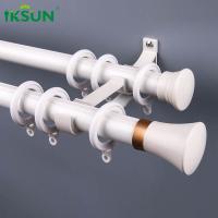 China Adjustable Double Aluminium Curtain Rod 22ft With Anodized Finish for sale