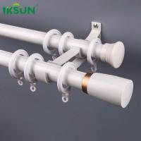 China 19ft Wall Mount Aluminium Curtain Rod For Bedroom Bay Window for sale