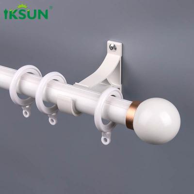 China Light Filtering Aluminium Curtain Rod Extendable 5.8m Length for sale