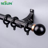 China 28mm Spherical Single Curtain Rod Set Aluminium Alloy 6063 Material for sale