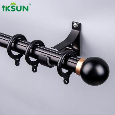 China 28mm Spherical Single Curtain Rod Set Aluminium Alloy 6063 Material for sale