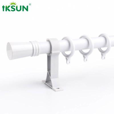 China Noise Free 22 Ft Curtain Rod , White Adjustable Curtain Pole Aluminium 6063 Material for sale