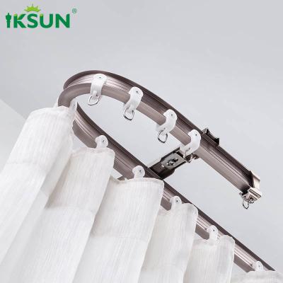 China 6.7m Single Flexible Curved Curtain Track With Anodizing Powder Coating Finish for sale