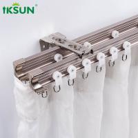 China 1.2mm Double Curved Curtain Track Bendable Heavy Duty Wall Mounted for sale