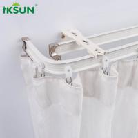China Smooth Bendable Double Curtain Track , Curved Metal Curtain Track 1.25mm Thickness for sale