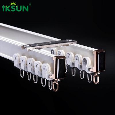 China 19ft Double Curved Curtain Track Aluminium Ceiling Mount Bendable for sale