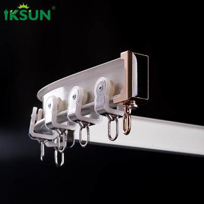 China Oxidative Coloring Curved Curtain Track Heavy Duty For Hotel Room for sale