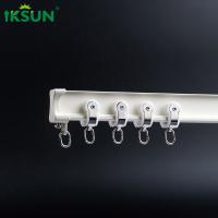 China 1.2mm White Bay Window Curtain Rail , Bendable Metal Curtain Track Noise Free for sale