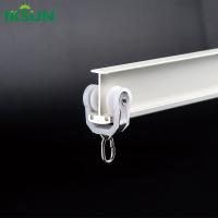 China 1.2mm White Bay Window Curtain Rail , Bendable Metal Curtain Track Noise Free for sale
