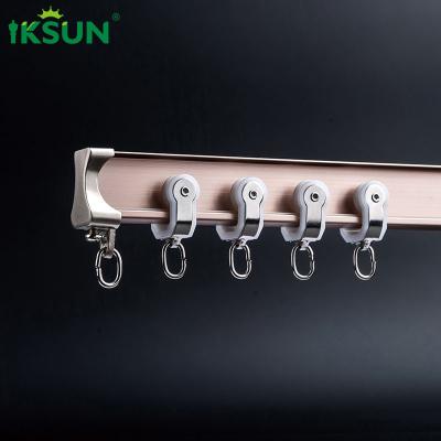 China 1.2mm Rose Gold Curved Curtain Track Heavy Duty For Wall Corner for sale