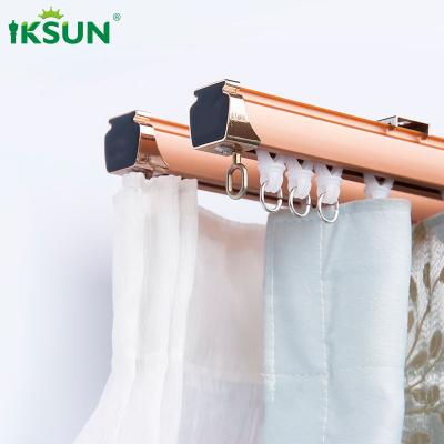 China Anti Scratch Double Curtain Track Set , Window Curtain Channel 19ft Length for sale