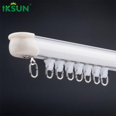 China 0.8mm Ultrathin Wall Mounted Curtain Track System Flexible With Powder Coating for sale