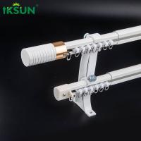 China Adjustable Extendable Tension Rod , White Double Curtain Pole For Window for sale