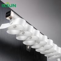 China 1.2mm Thickness Aluminium Curtain Track Electric Curtain Rail S Wave Fold Curtain Tape for sale