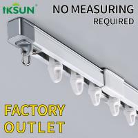 China 2.4-4.5m Free Expansion Stretched Curtain Track Extendable Curtain Rails for sale