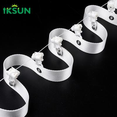 China 100mm Simple Style Ripple S Fold Curtain Tape Powder Coating for sale