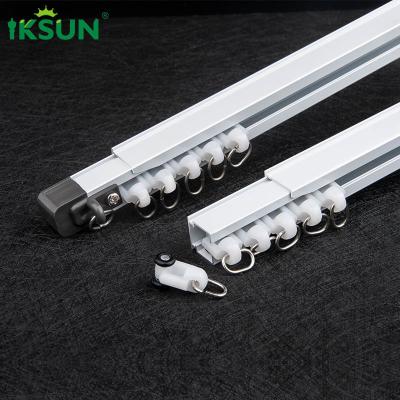 China 1.1-4.5m Extendable Curtain Track Adjustable Track Rail Rod Ivory Color for sale