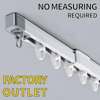 China Aluminium 6063 Extendable Curtain Track 1.1-4.5 Meter Adjustable Length for sale