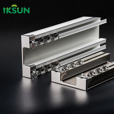 China T5 Temper Aluminium Double Curtain Track With Screws Mount for sale