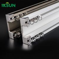 China 100mm Decorative Double Aluminium Curtain Track Multiple Color for sale