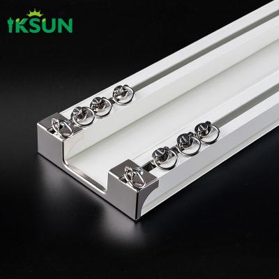 China 100mm Double Aluminium Curtain Track 30-50kg Load Capacity for sale