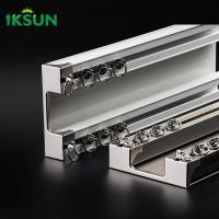China 1.1mm Thickness Double Aluminium Curtain Track Screws Mount for sale
