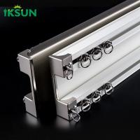 China Aluminium Alloy Double Curtain Track System 100mm Width for sale