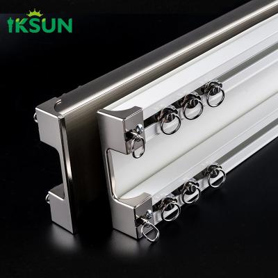 China Aluminium Alloy Double Curtain Track System 100mm Width for sale