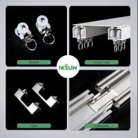 China Double Aluminium Curtain Track 5.8-6.7m White Black Rose Gold Color 30-50kg Load for sale