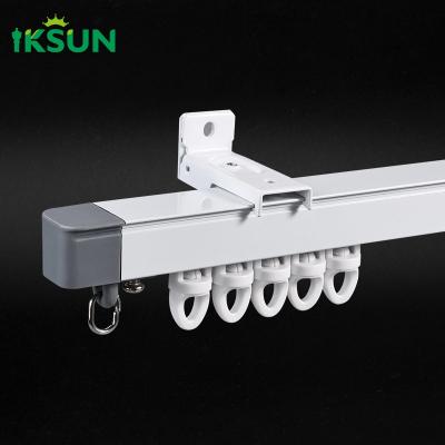 China Smooth Silent Telescopic Curtain Track 1.1-4.5m Adjustable Rail with Gliders for sale