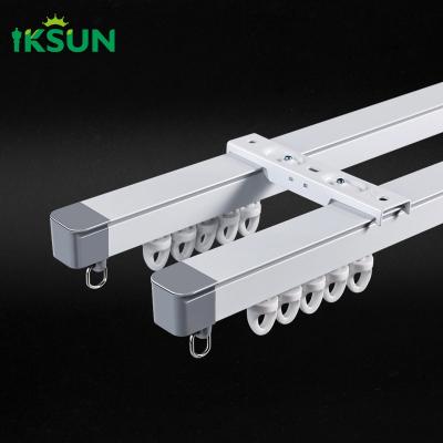 China T5 Aluminium 6063 Telescopic Curtain Track With Accessories for sale