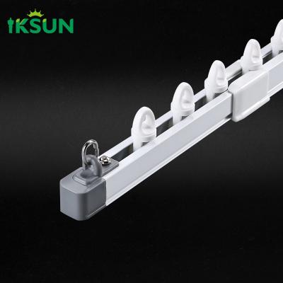 China Ivory Color Telescopic Curtain Track With Wall Ceiling Mount Runners for sale