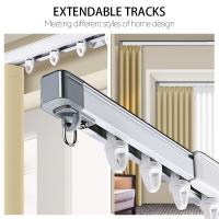 China 0.7-4.5m Aluminium Alloy Ajustbale Curtain Rod Curtain Rail Extendable Curtain Track for sale