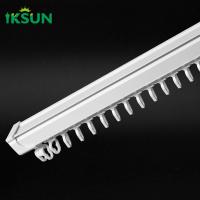 China Single Side Wall Ceil Mount S Fold Curtain Track Thicken Ripple Fold Wave Curtain Rail for sale