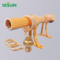 China Aluminum Curtain Pole Mute Track Single Double Rod Bracket Accessories Living Room Office Roman Rod for sale