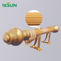 China Aluminum Curtain Pole Mute Track Single Double Rod Bracket Accessories Living Room Office Roman Rod for sale
