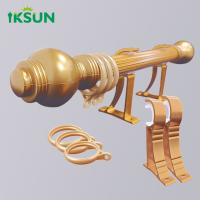 China Manufacturer Luxury Window Accessories Decorative Metal Curtain Poles Pipe Window Aluminum Curtain Rod for sale
