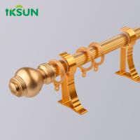China Curtain Roman rod thickened aluminum alloy curtain track Nordic simple mute perforated bracket side mounted single rod for sale