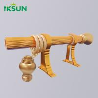 China 1.2mm Aluminum Curtain Rails And Rods Golden Window Tracking Silent Gliss Triple for sale