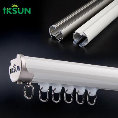 China Colorful Double Ceiling Aluminium Curtain Track Rail Heavy Duty for sale