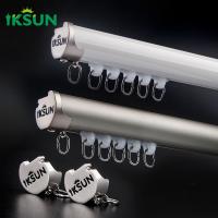 China Aluminium alloy 6063 Square Curtain Track Rail Ripple Fold Curtain Track With Accessories for sale