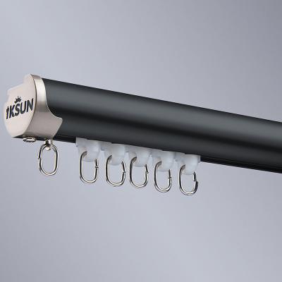 China Aluminium alloy 6063 Square Curtain Track Rail Ripple Fold Curtain Track With Accessories for sale