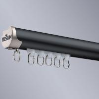 China 1.0mm Thickness Aluminum Curtain Track Window Decorative White Aluminum Curtain Rods And Rails for sale
