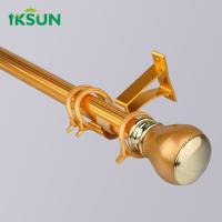 China 5.8m Length Double Rail Curtain Pole With Brackets Modern Curtain Rods Finals For Window for sale