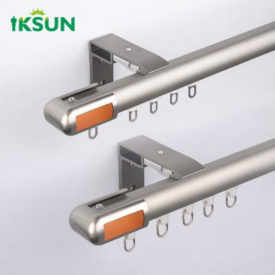 China Raw Material Electric Curtain Rails Aluminum Motorized Curtain Track Square Shape for sale