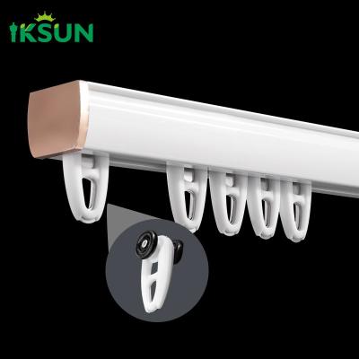 China Customized U Shaped Aluminum Curtain Tracks Profile Sheave Slide Way Curtain Straight Rail for sale