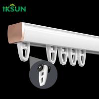 China Luxury Sliding Rail Roman Curtain Rod Hotel Decorative Easily Installing Wall Mounted Curtain Track for sale